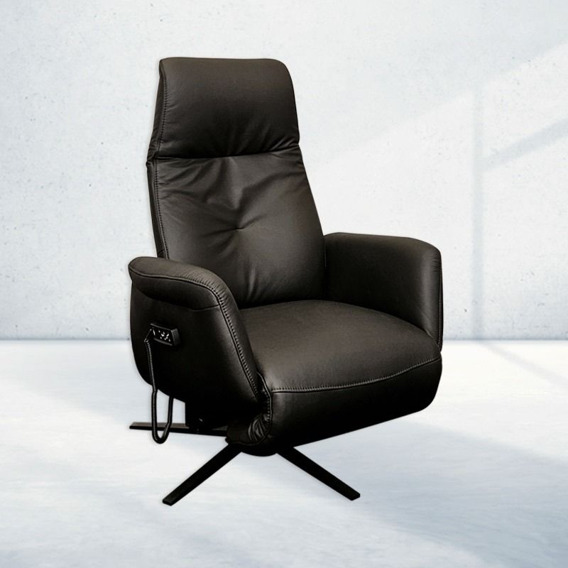 Himolla 7910 hvilestol - Sort læder – Seniorshop